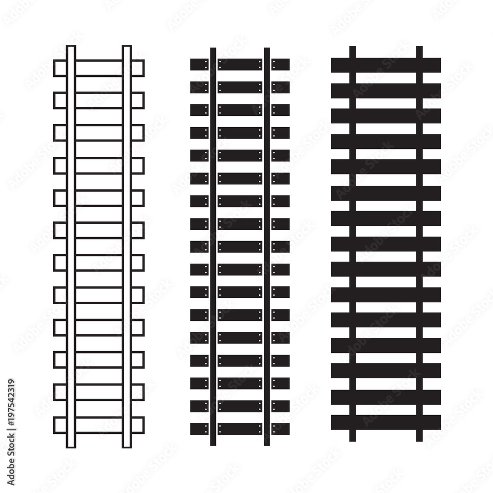 railway track- vector illustration Stock Vector | Adobe Stock