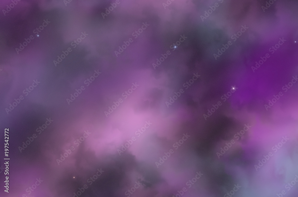 Colorful space nebula. Illustration, for use with projects on science ...