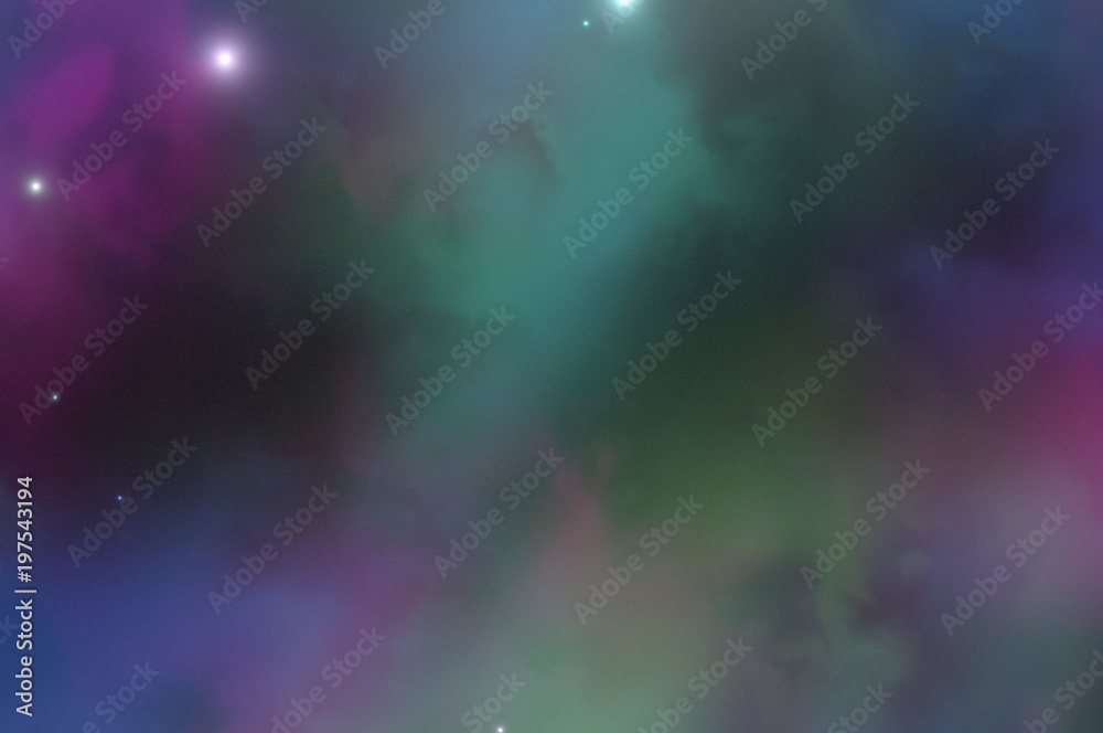 Colorful space nebula. Illustration, for use with projects on science ...