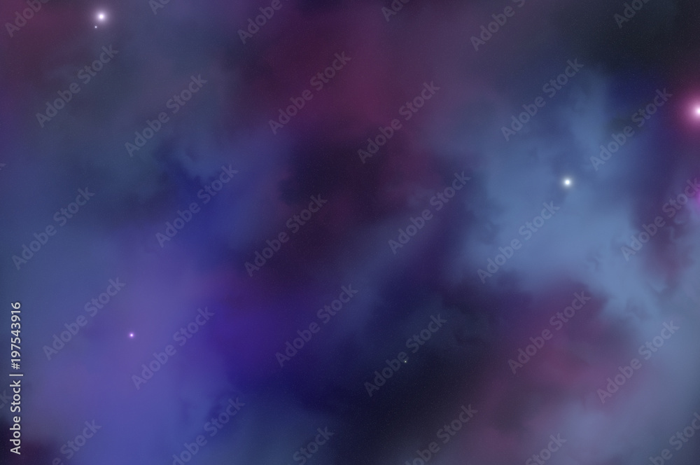 Colorful space nebula. Illustration, for use with projects on science ...