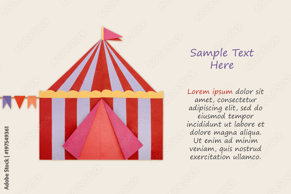 Circus Tent origami paper Stock Photo | Adobe Stock