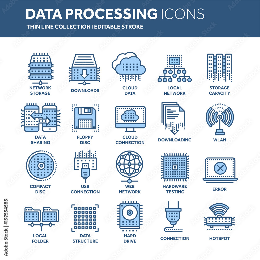 Cloud omputing. Internet technology. Online services. Data processing ...