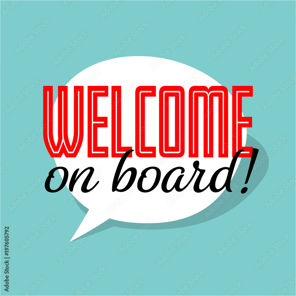 Welcome on board Stock-Vektorgrafik | Adobe Stock