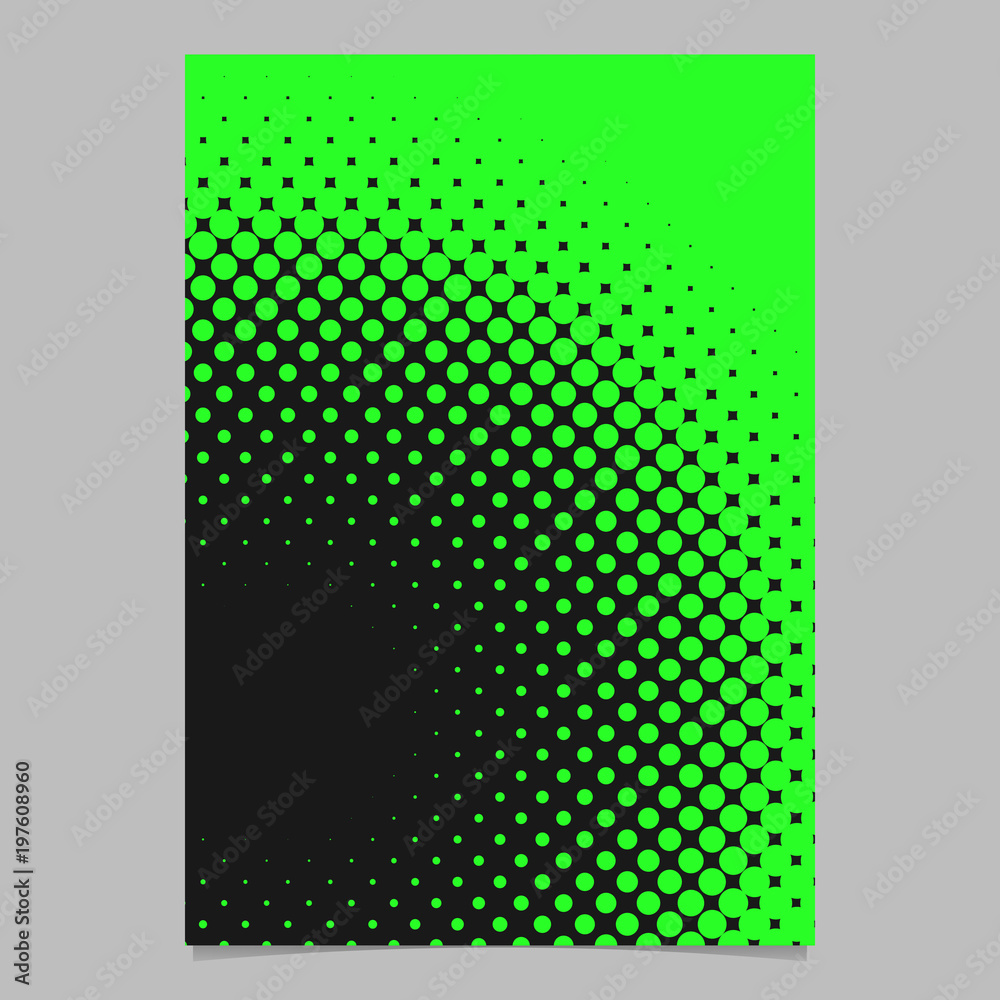 Abstract Geometric Halftone Circle Pattern Flyer Template Background Stock Vector Adobe Stock
