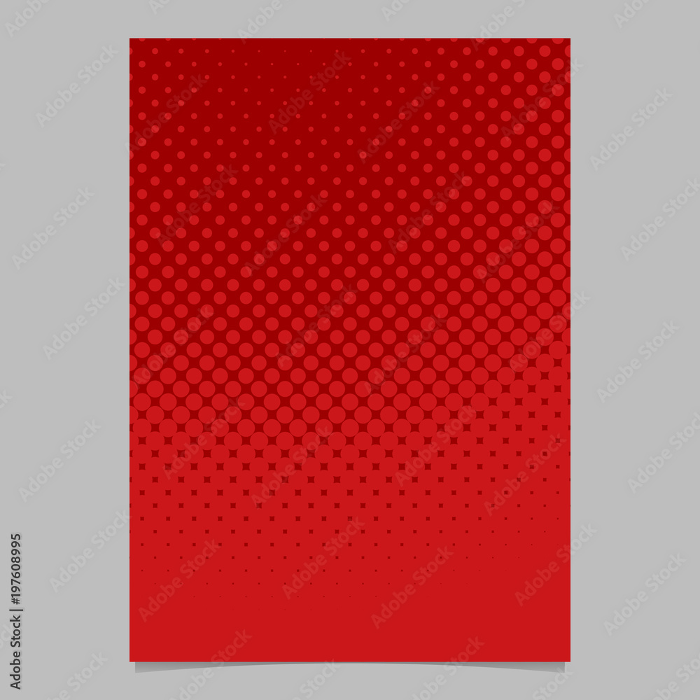 Halftone Dot Pattern Brochure Background Template Vector Illustration From Circles Stock
