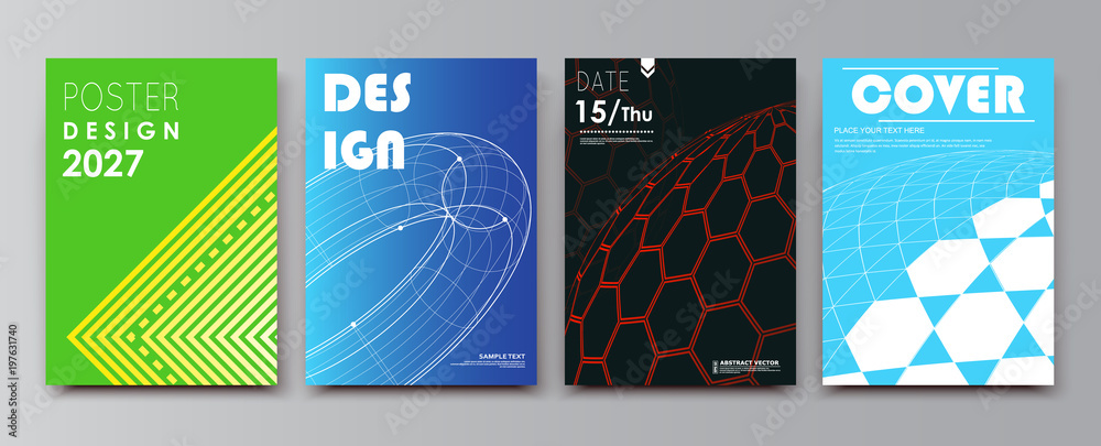 Abstract composition. Patch brochure cover design. Info banner frame ...