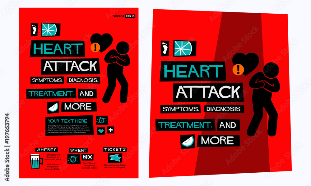 Heart Attack: Symptoms, Diagnosis, Treatment, and More Poster In Flat ...