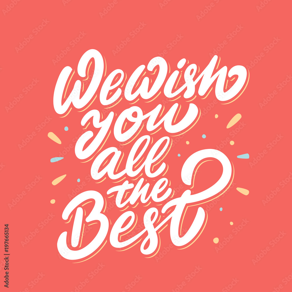 Farewell card. We wish you all the best. Stock Vector | Adobe Stock