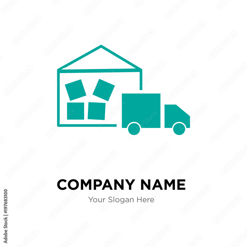 warehouse management company logo design template, Business corporate ...