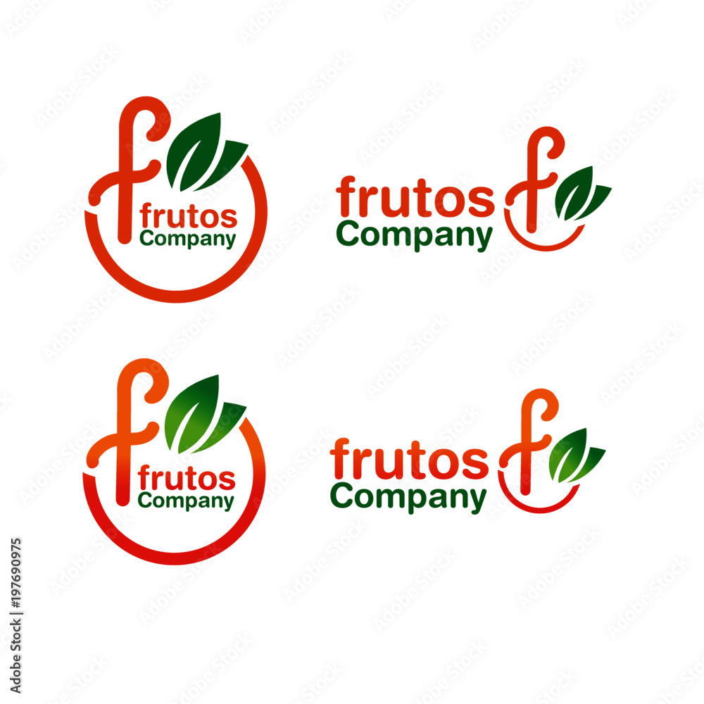 Logo Frutos Company, Logo corporativo, fabrica, jugos vector de Stock ...