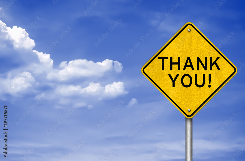 Thank You - road sign Stock Photo | Adobe Stock