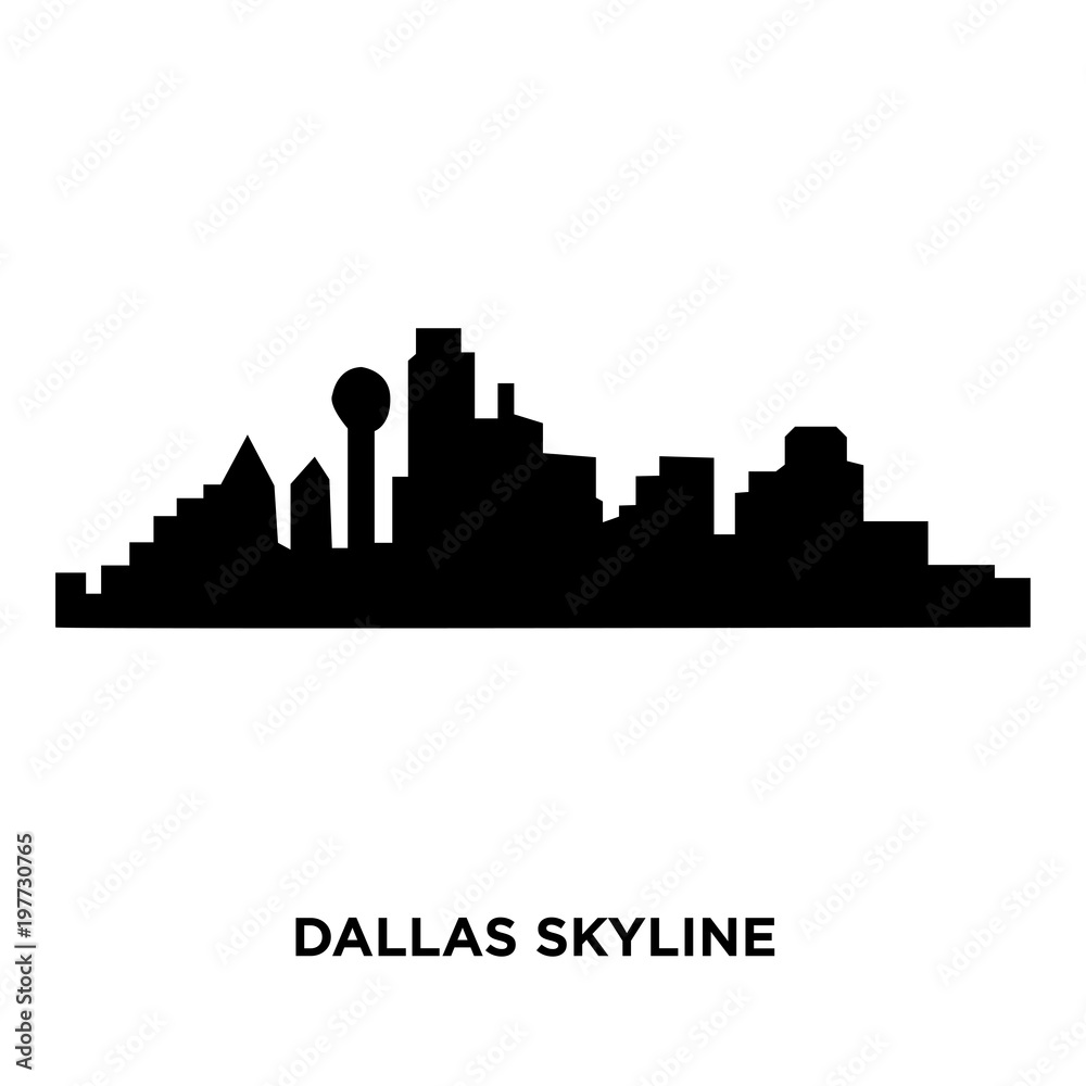 dallas skyline on white background, vector illustration Stock Vector ...