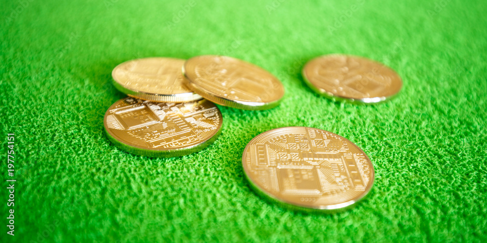 ICO concept - gold coins Stock Photo | Adobe Stock