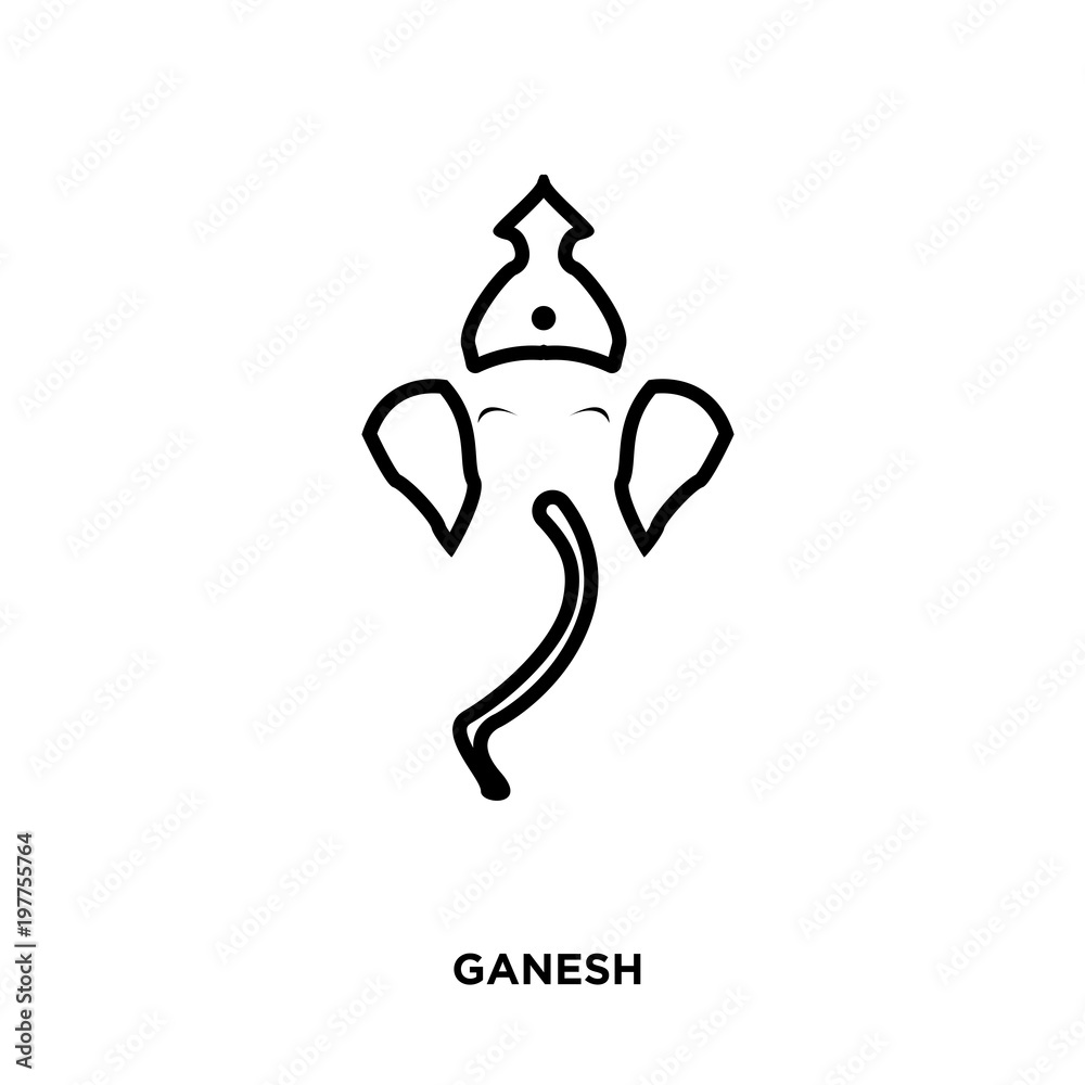 ganesh icon isolated on white background for your web, mobile and app ...