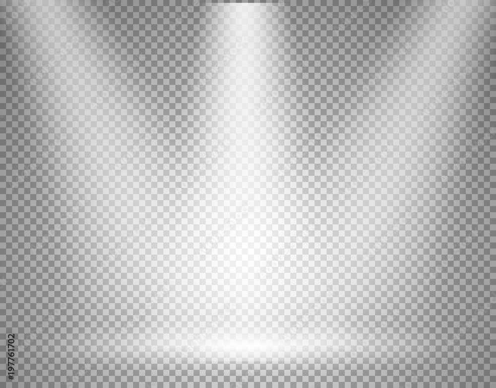 Illuminated stage with spotlight on transparent background Stock Vector ...