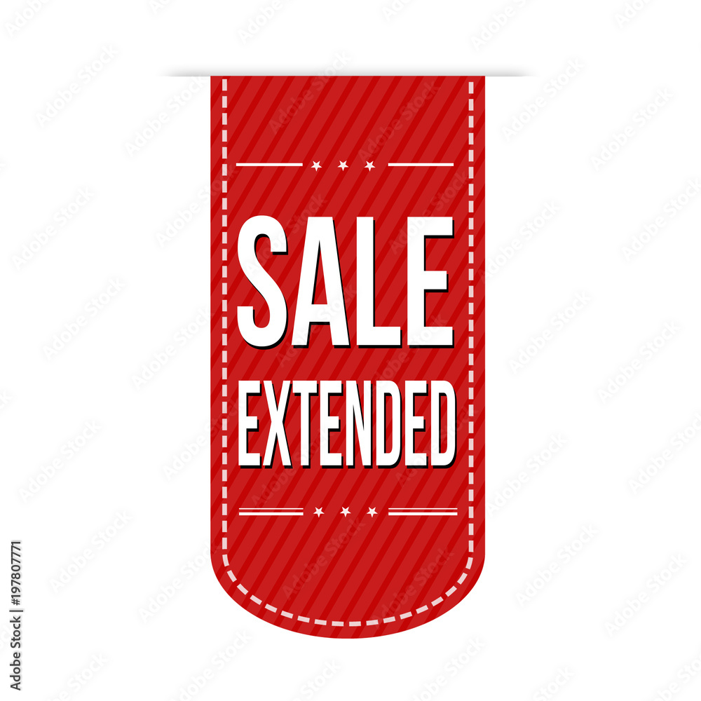 Sale extended banner design Stock Vector | Adobe Stock
