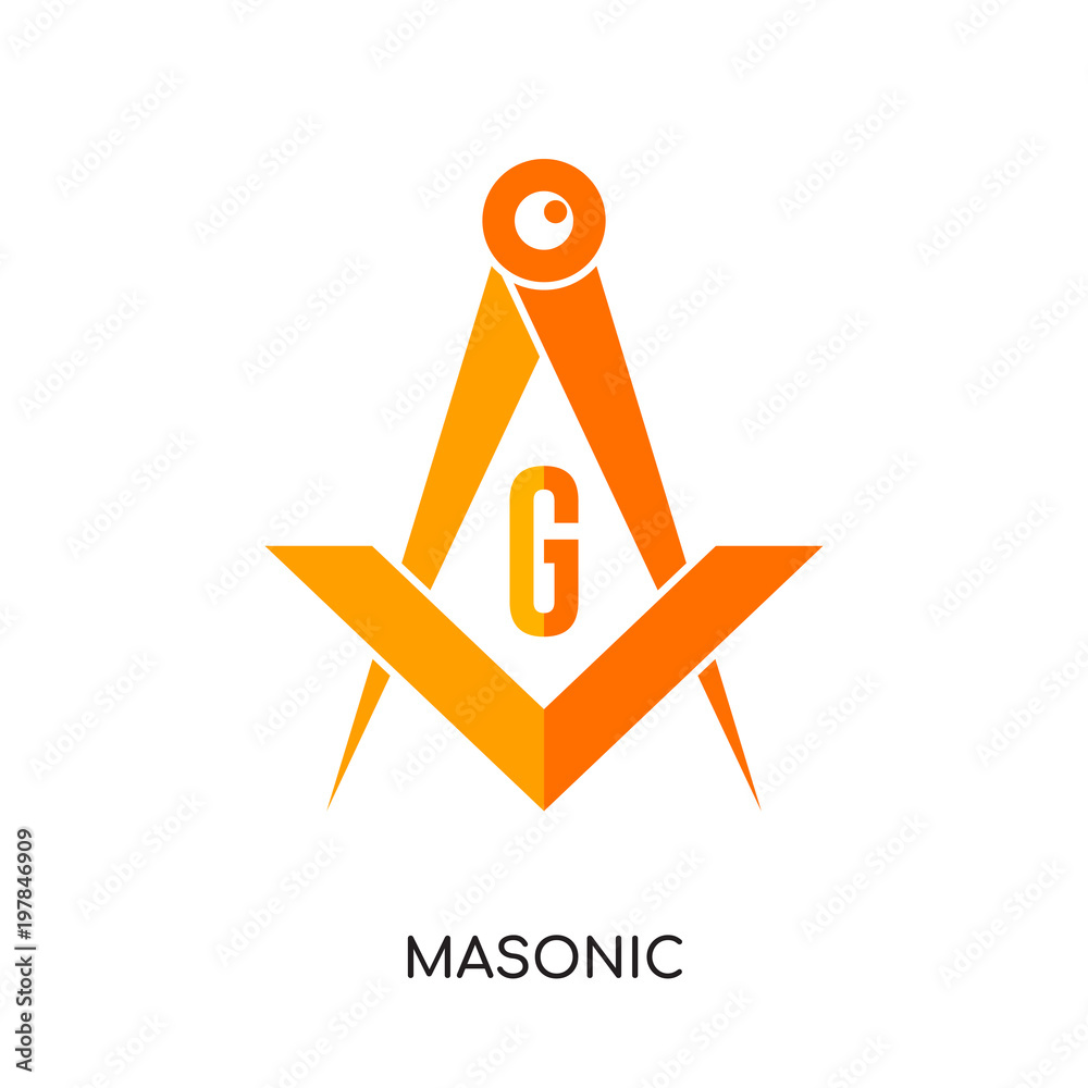 masonic logo image isolated on white background for your web, mobile ...