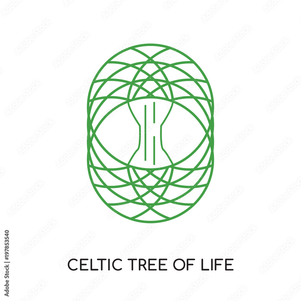 celtic tree of life logo isolated on white background for your web ...