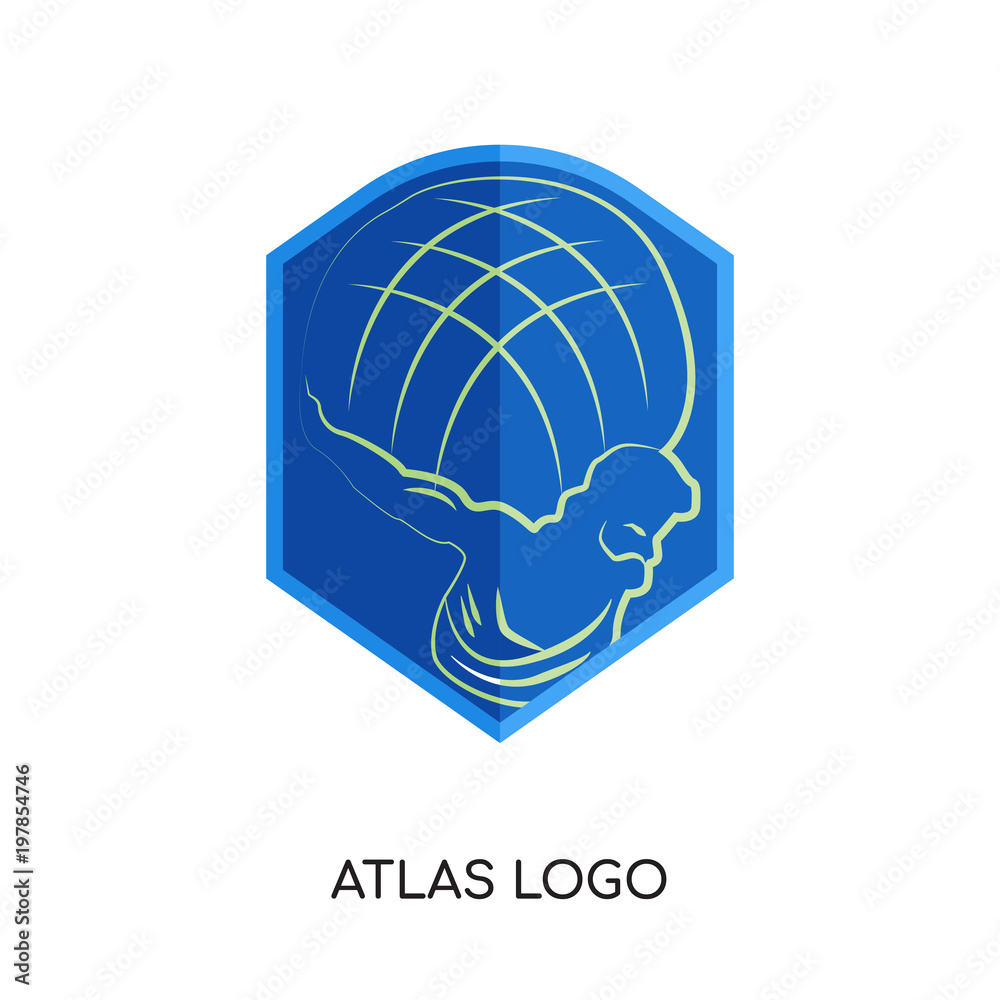 atlas logo image isolated on white background for your web, mobile and ...