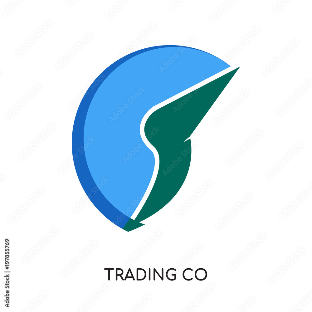 trading co logo isolated on white background for your web, mobile and ...