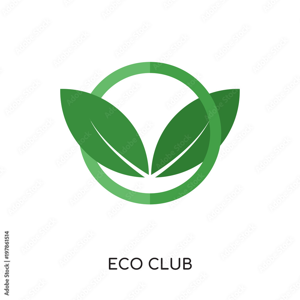 eco club logo isolated on white background for your web, mobile and app design Stock Vector ...