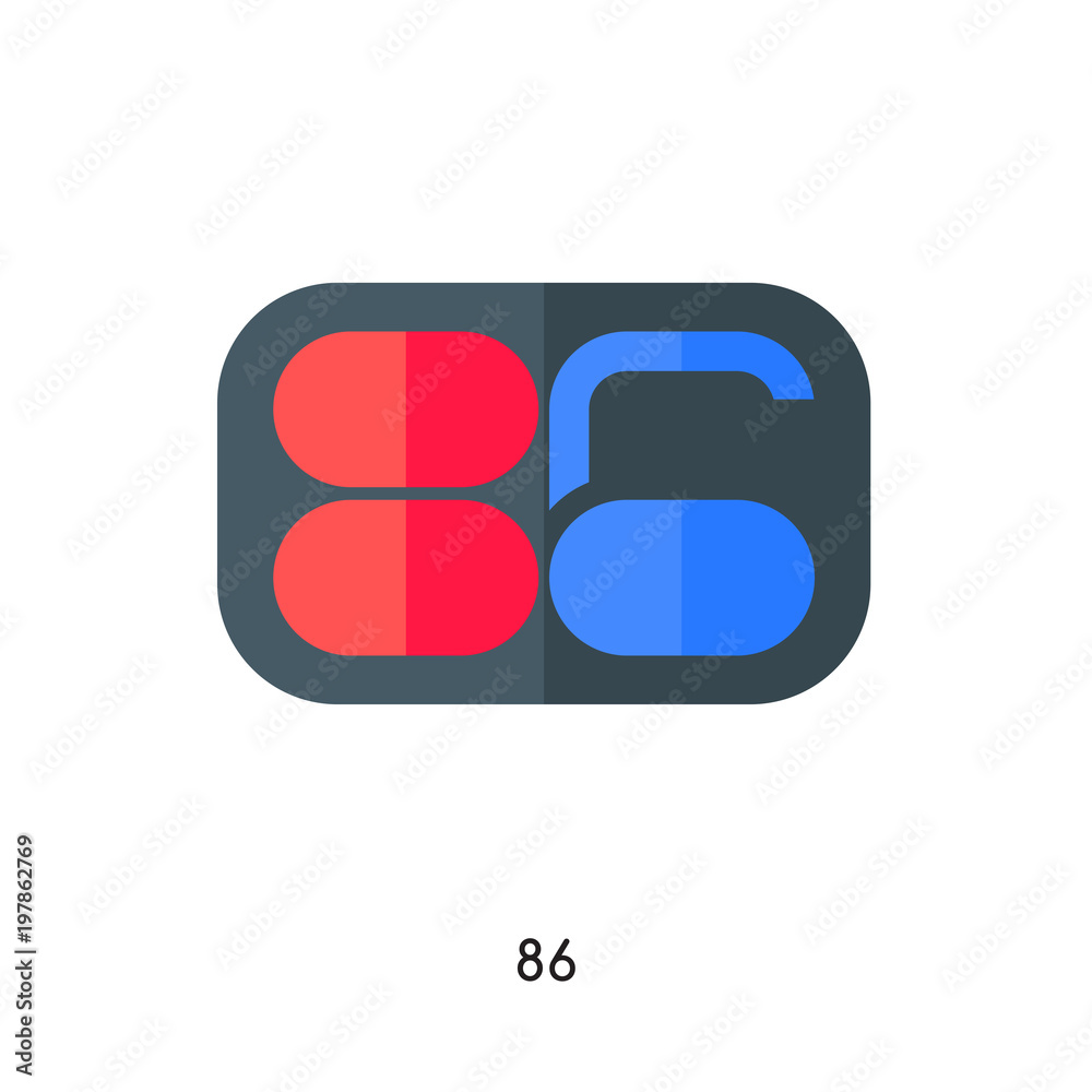 86 logo isolated on white background for your web, mobile and app ...