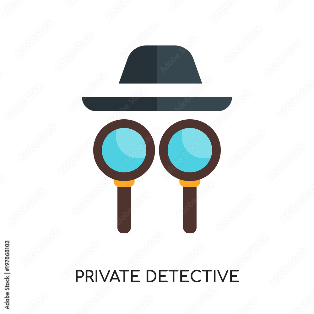 private detective logo isolated on white background for your web ...