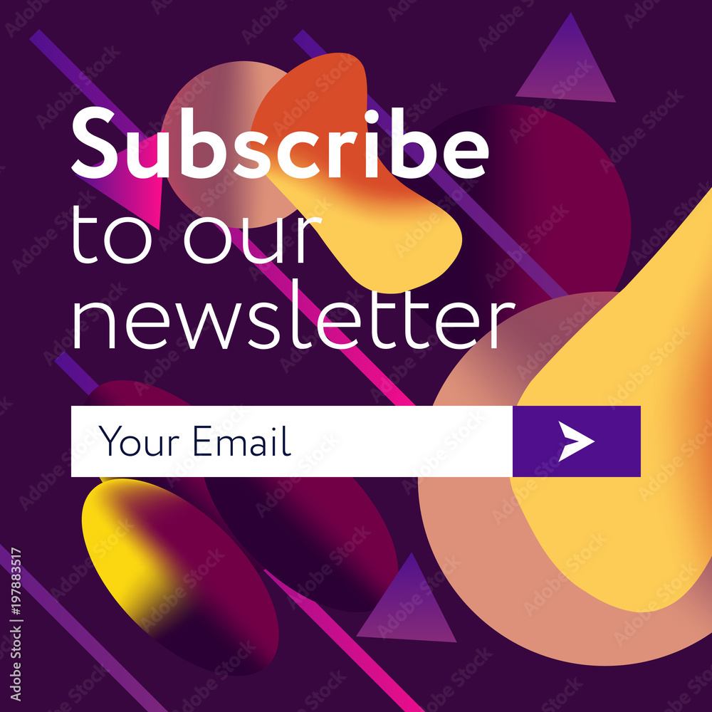 Subscribe Now For Our Newsletter (Flat Style Vector Illustration UI UX ...
