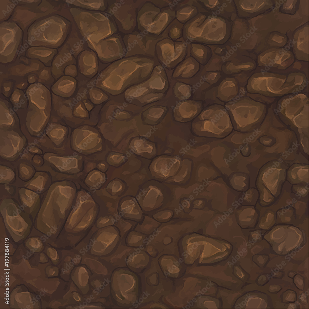 Stone ground. Seamless texture. Vector illustration. Stock Vector ...