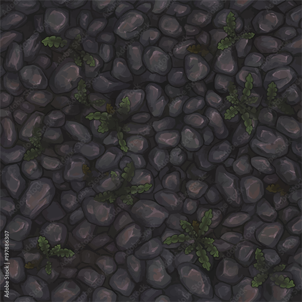 Small stone ground. Seamless texture. Vector illustration. Stock Vector ...
