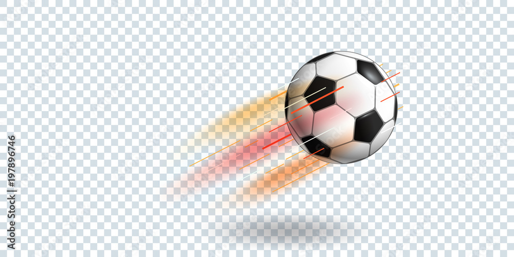 Soccer ball on transparent background vector illustration Stock Vector ...