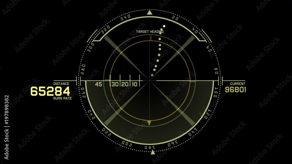4k Radar GPS signal tech screen display,future science sci-fi data ...