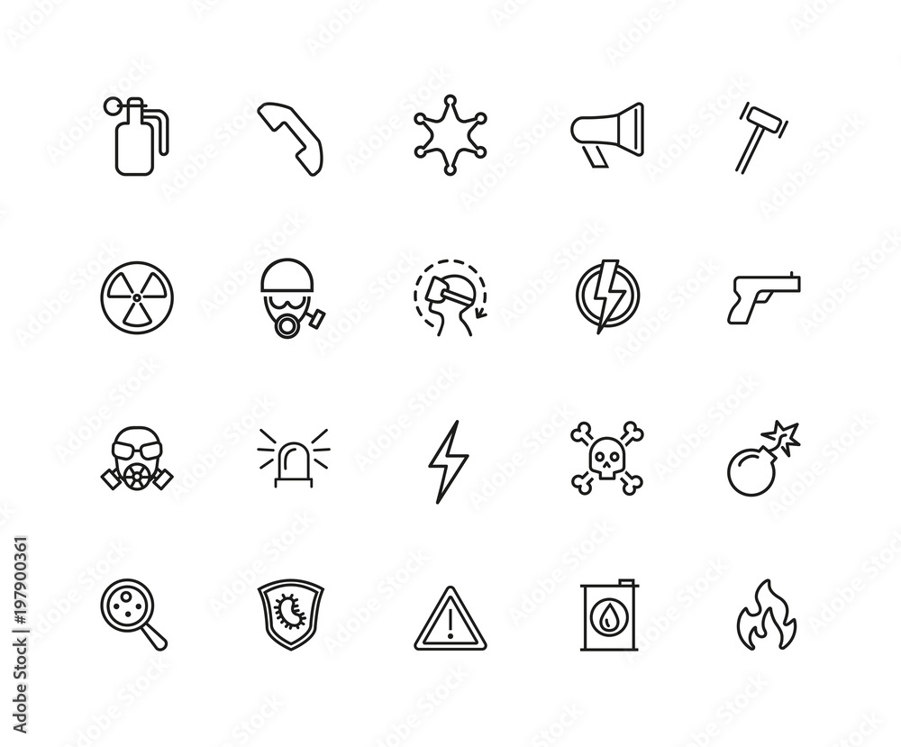 Guard icon set Stock Vector | Adobe Stock