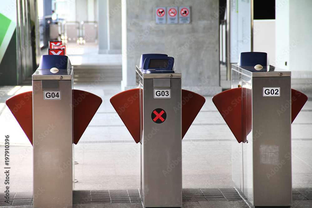 BANGKOK THAILAND - JAN 16, 2018: Automatic ticket gate of the Bangkok ...