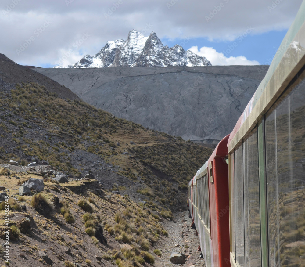The Ferrocarril Central between Lima and Huancayo, Peru. Crossing the ...