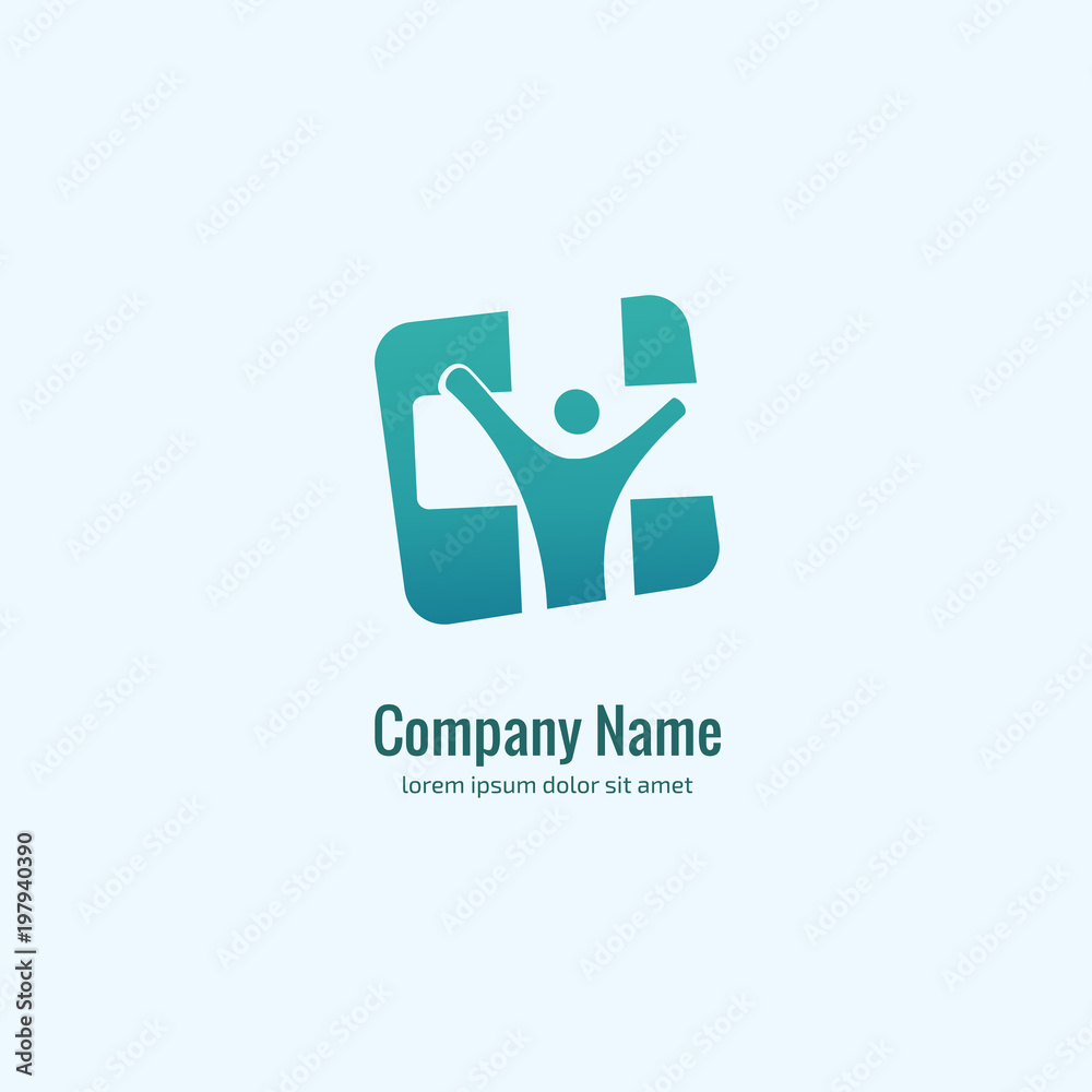 Vector stock logo, abstract medical vector template Stock Vector ...