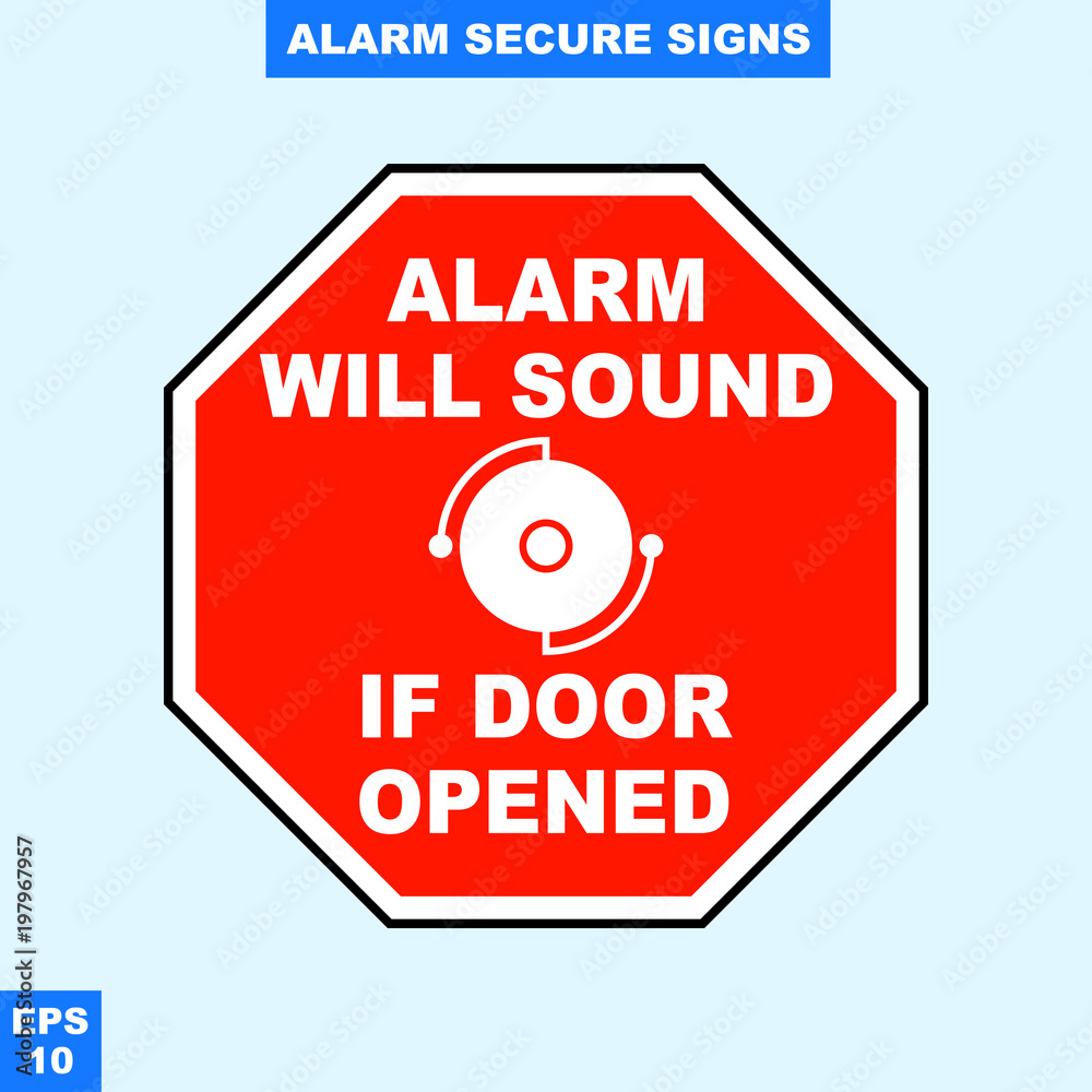 Emergency alarm and security alert signs in vector style version, easy ...