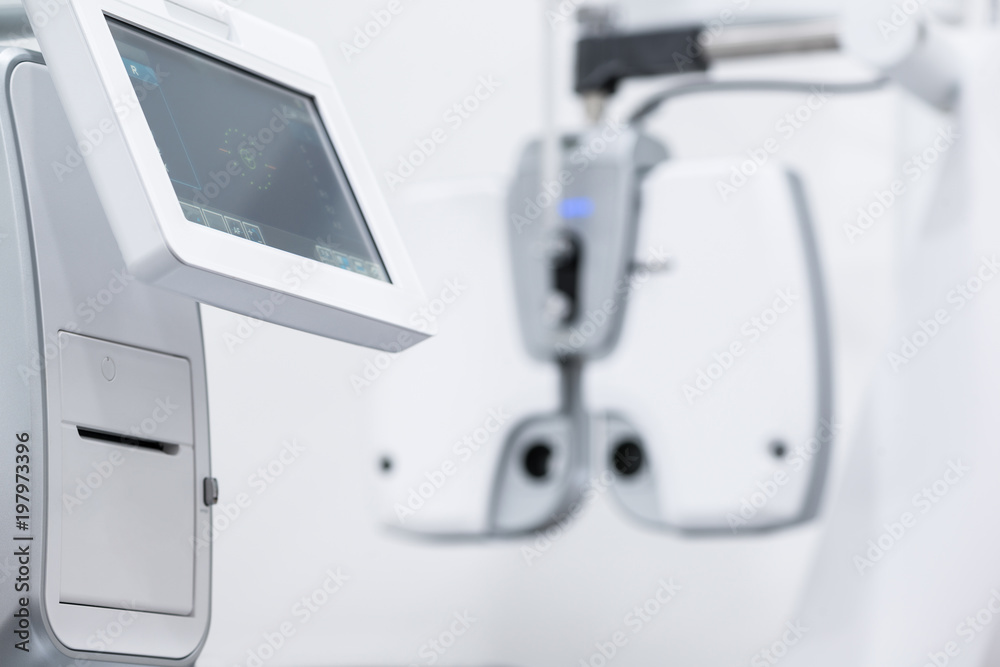 diagnostic ophthalmologic equipment. modern medical equipment in eye ...