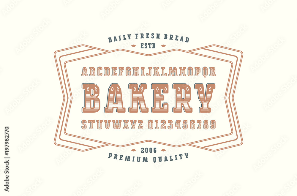 Ornate serif font with rounded corners Stock Vector | Adobe Stock