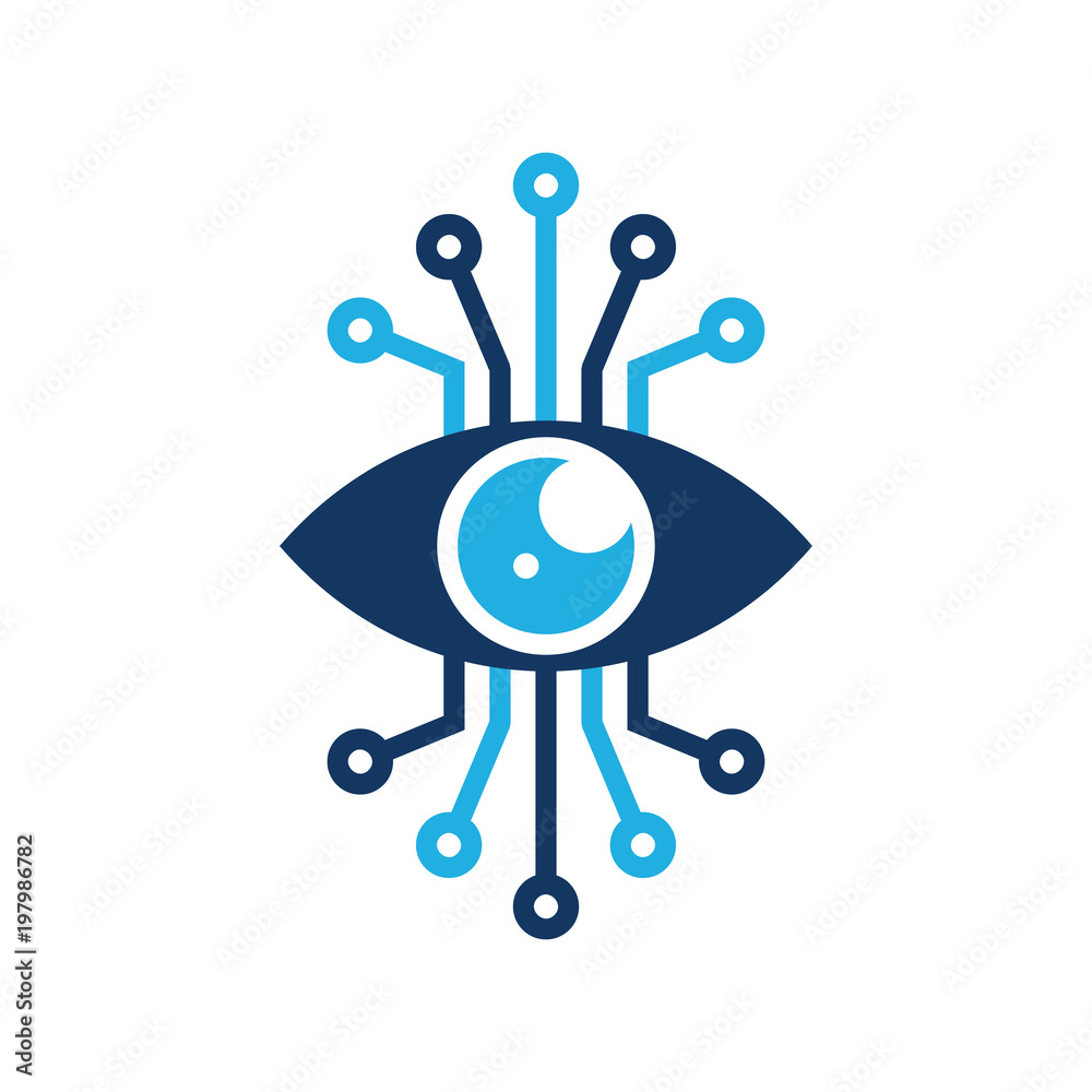 Vision Digital Logo Icon Design Stock Vector | Adobe Stock