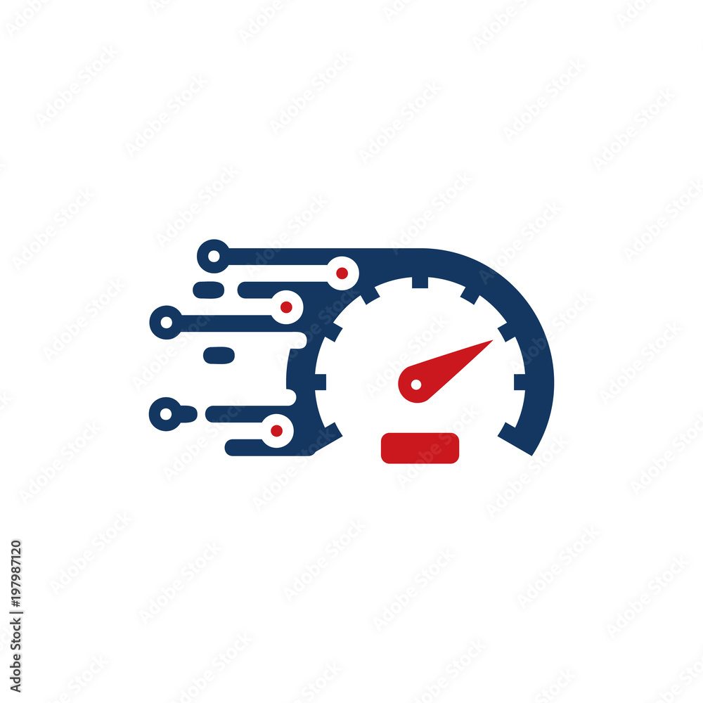 Speed Digital Logo Icon Design Stock Vector | Adobe Stock