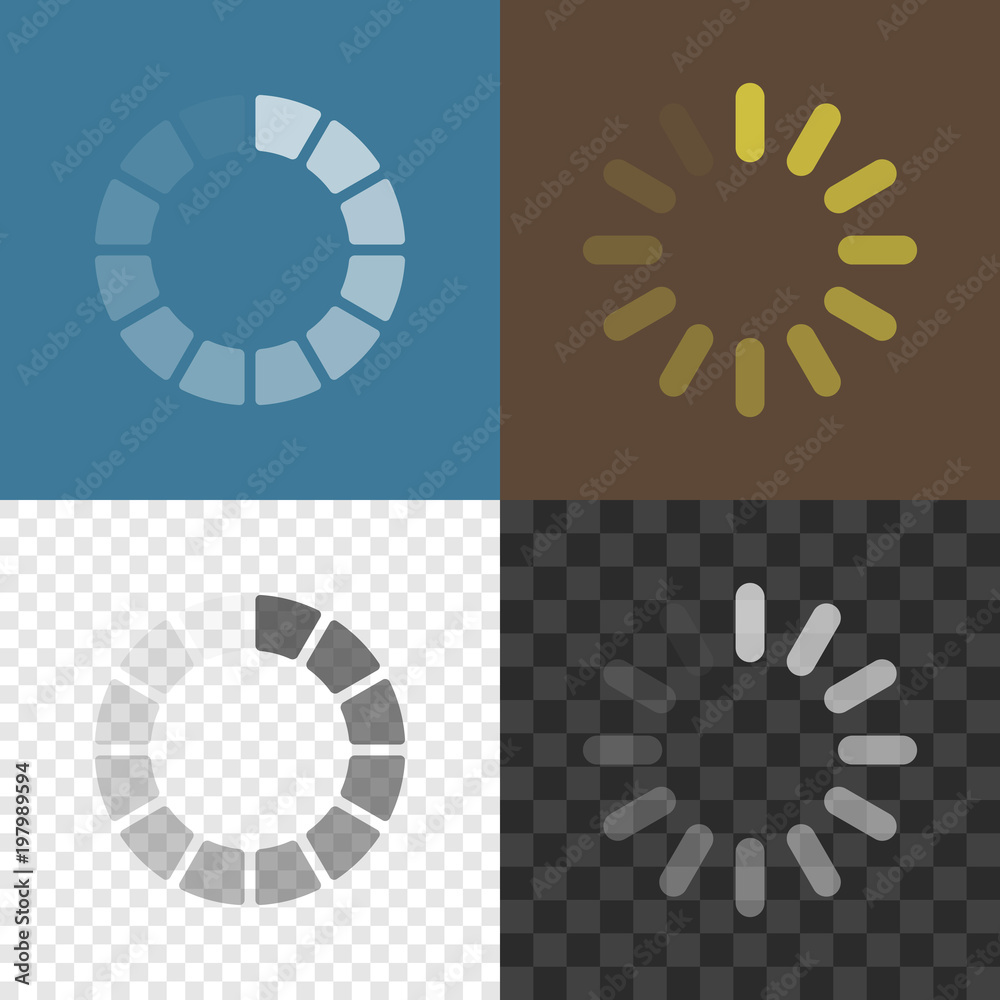 Loading icons. Preloading symbols. Stock Vector | Adobe Stock
