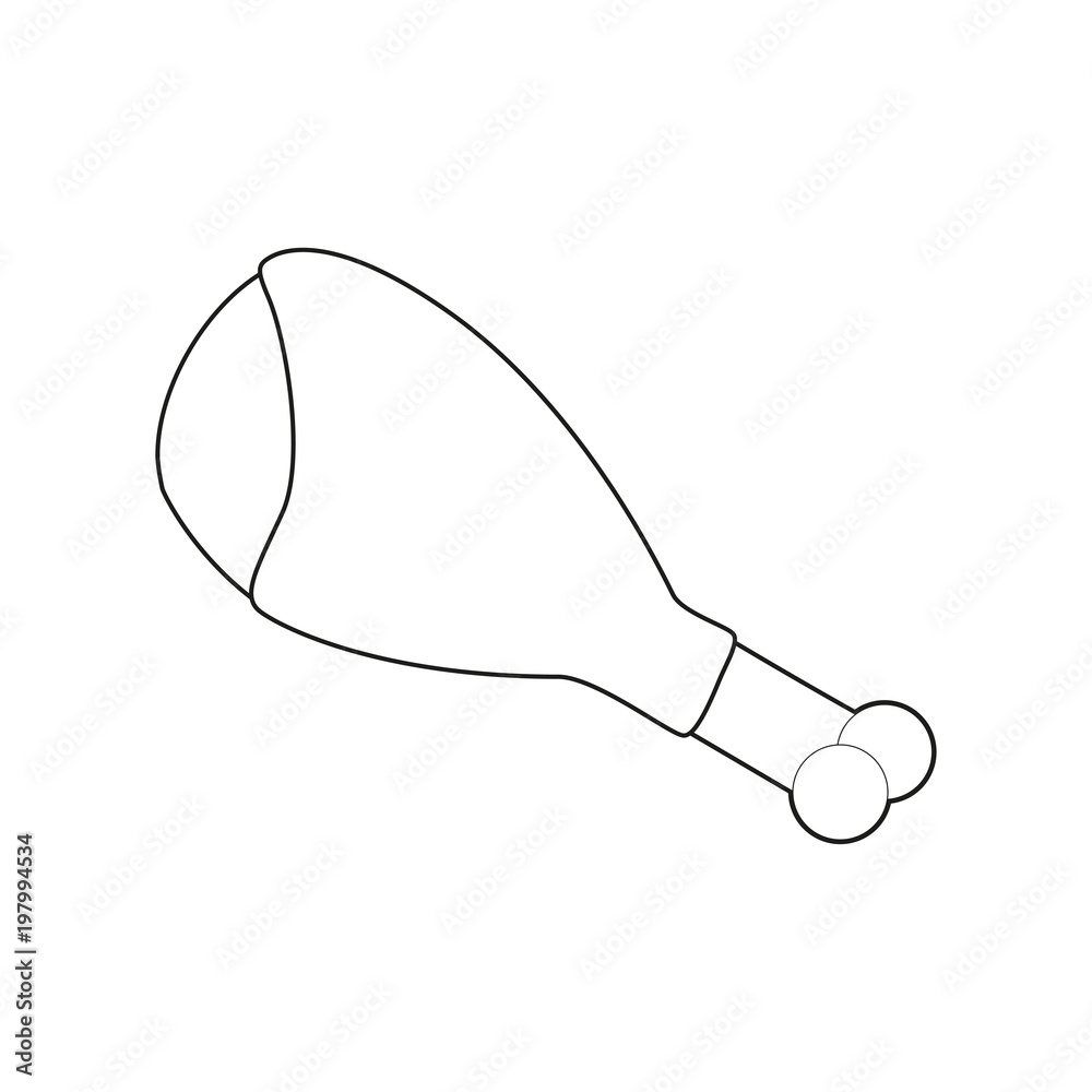 Chicken Leg Coloring Pages