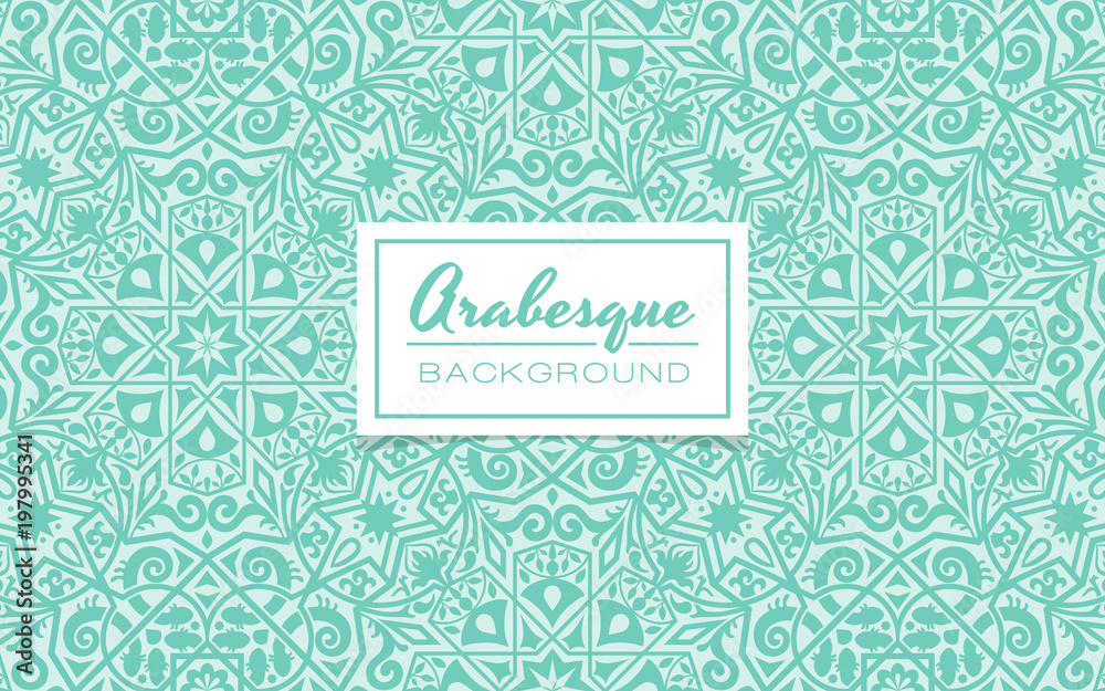 Beautiful decorative background in arabesque style. Monochromatic ...