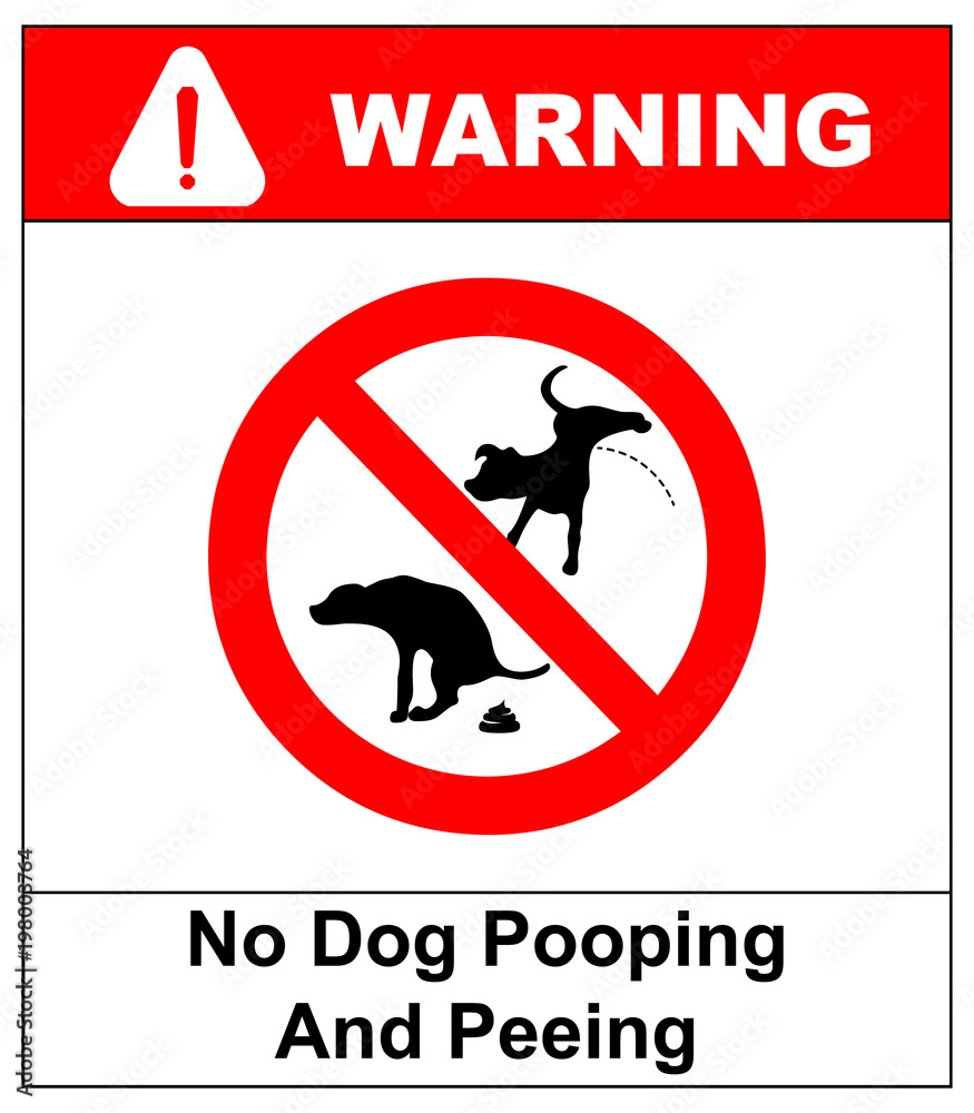 Warning forbidden sign no dog peeing and pooping. Vector illustration ... Warning forbidden sign no dog peeing and pooping. Vector illustration ...