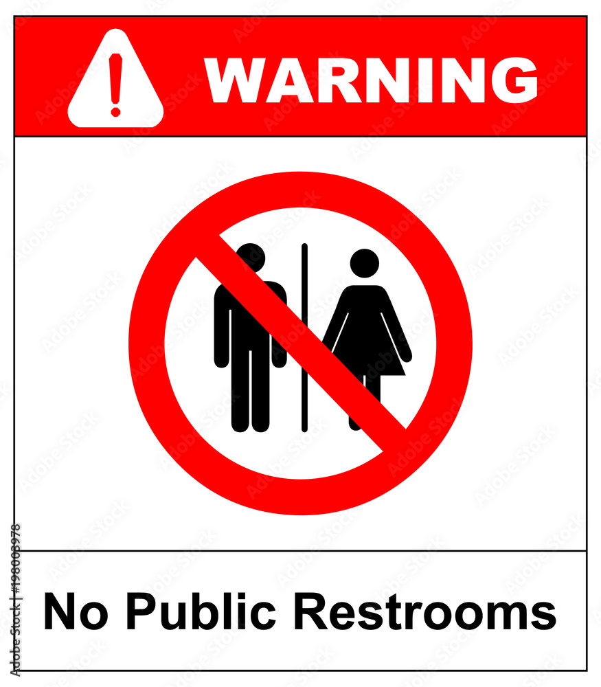 Vetor de No public restrooms symbol. Do not pooping and peeing people ...