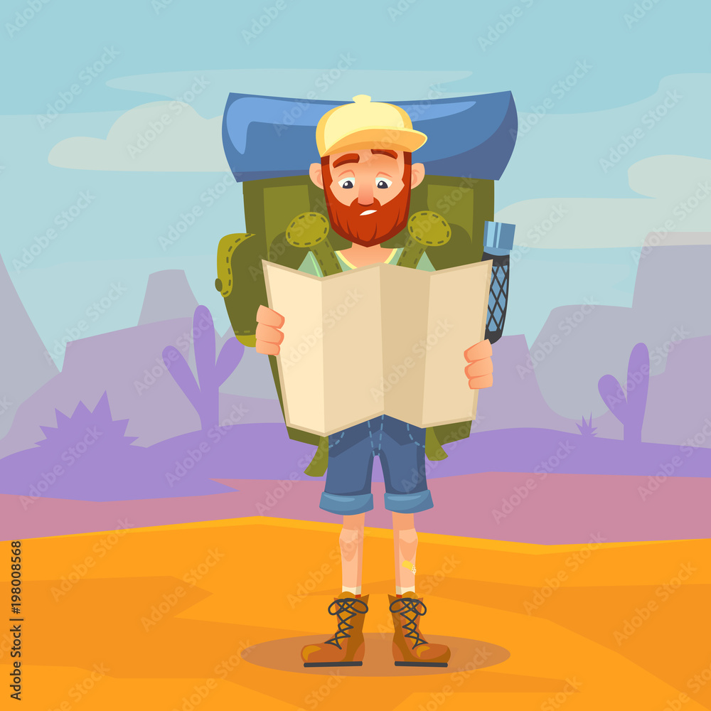 Cartoon Hiking Map