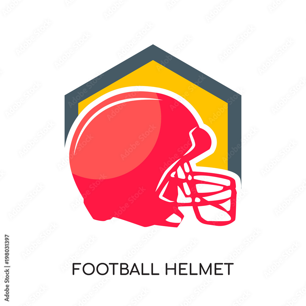football helmet logo isolated on white background for your web, mobile ...