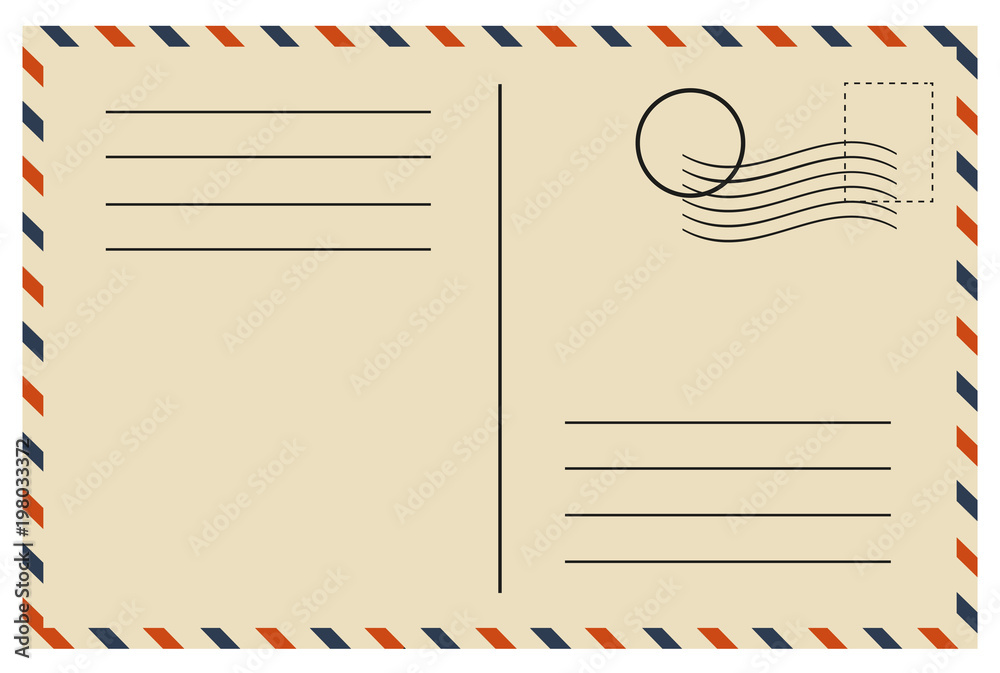 Vintage postcard, vector design Stock Vector | Adobe Stock