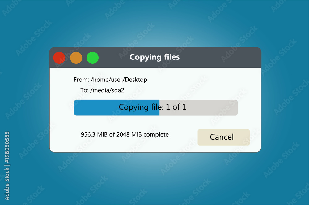 Fototapeta mapa świata dla dzieci Progress bar of file copying ...